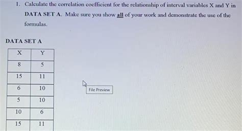 [answered] 1 calculate the correlation coefficient for the relationship