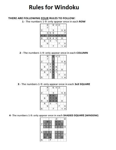 Windoku Window Sudoku Hyper Sudoku A Guide For Beginners