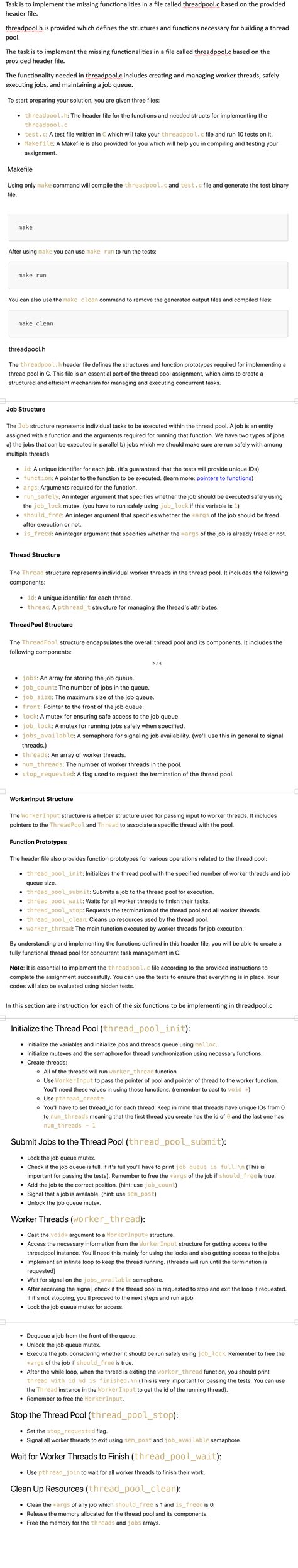 Solved I Am Asking For Help With Implementing Threadpool C Chegg