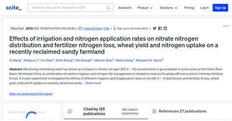 Effects Of Irrigation And Nitrogen Application Rates On Nitrate