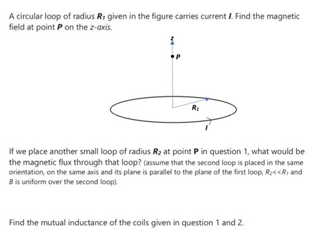 A Circular Loop Of Radius R Given In The Figure Chegg