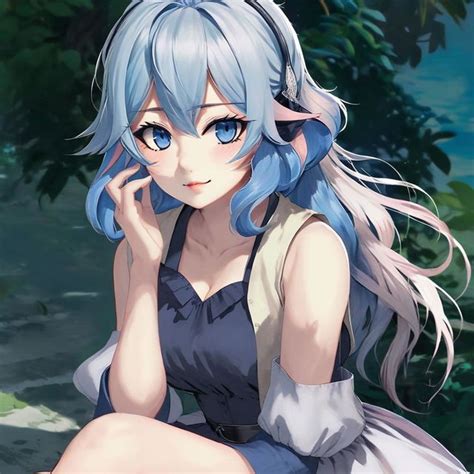 Explore The Allure Blue Haired Anime Girl