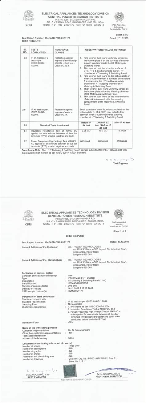 Quality Assurance I Power Technologies