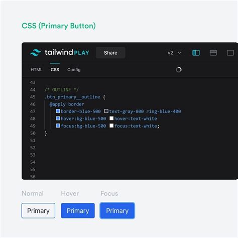 Design And Code Tailwindcss Outline Buttons ·