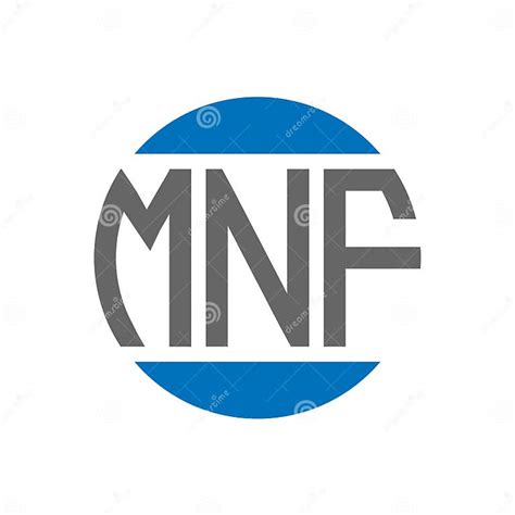Mnf Letter Logo Design On White Background Mnf Creative Initials