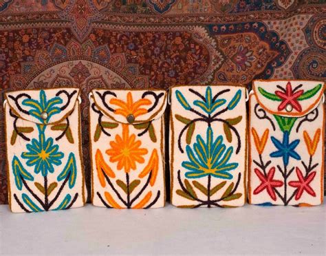 Crewel Kashmiri Aari Work Small Pouch Pack Of 4