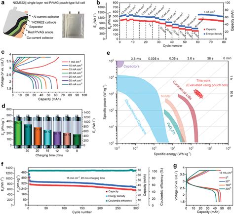A The Pouch Cell Configuration Using Single‐layer Red‐p Vag Particle