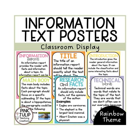 Information Text Posters Classroom Decor Etsy