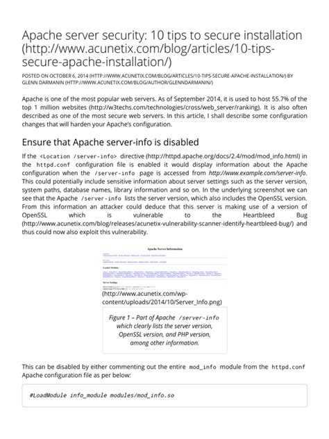 10 tips to ensure apache server security pdf apache server