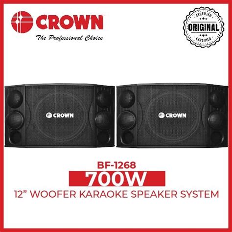 Crown BF 1268 3 Way 700W Karaoke Speaker System Lazada PH