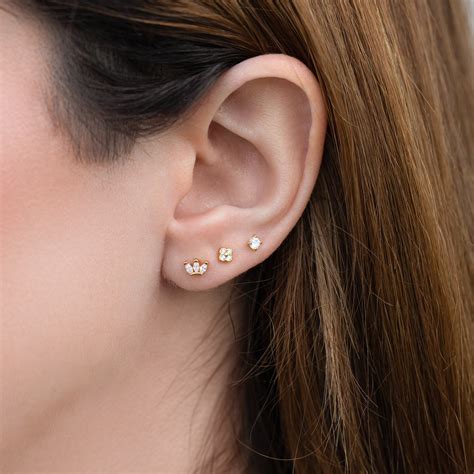 Ball And Flat Back Earrings Girls Crew