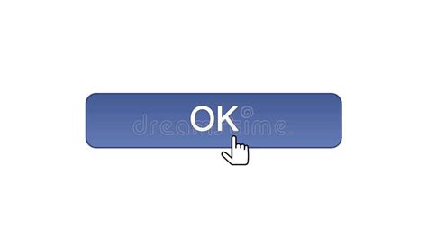 Ok Web Interface Button Clicked With Mouse Cursor Violet Color Site
