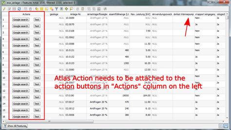bug report 15127 actions expose set as atlas feature in list of