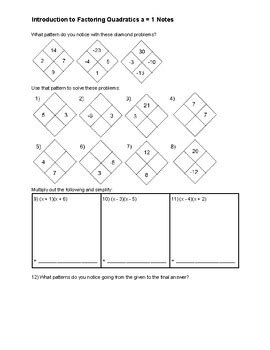 Introduction To Factoring Notes Discovery By Sawyer Kolbe TPT