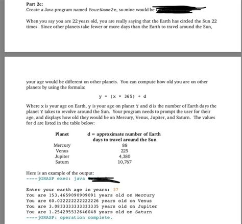 Solved Part 2c Create A Java Program Named Yourname2c So