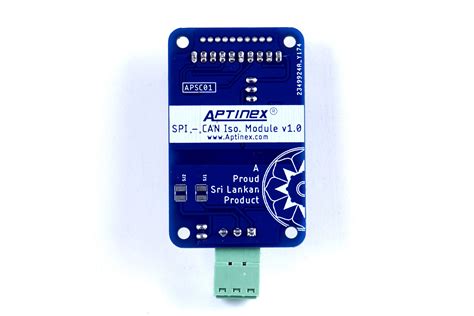 Aptinex Isolated Spi Can Module V1 0 Mcp2517fd Iso1042bdwr Aptinex