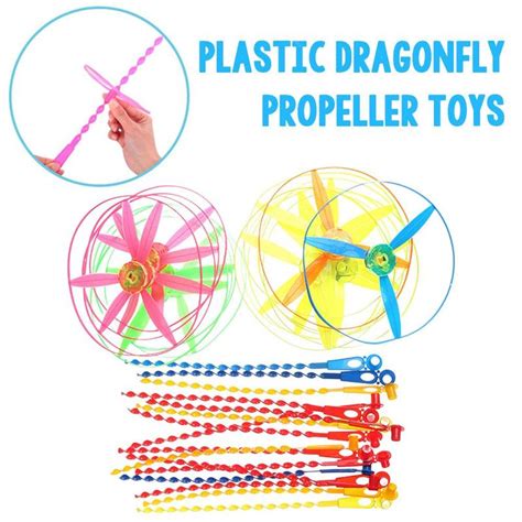 Bamboo Dragonfly Propeller Novelty Plastic Toys Dragonfly Flying