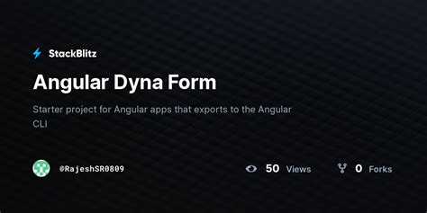 Angular Dyna Form Stackblitz