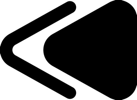 Fast Reverse Button Black Glyph Ui Icon Music Player Playing