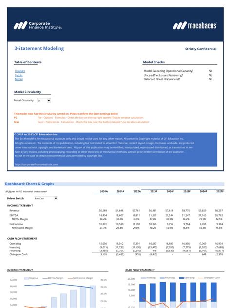 3 Statement Model Complete Pdf
