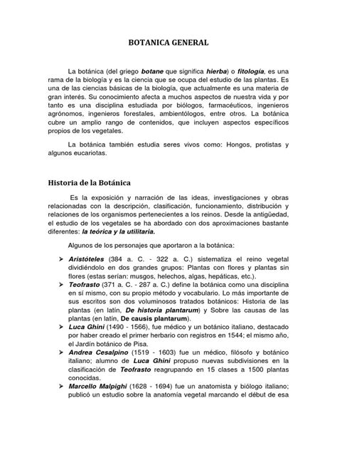 Botanica General Pdf Botánica Plantas