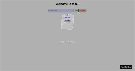 React Recoil Example Codesandbox