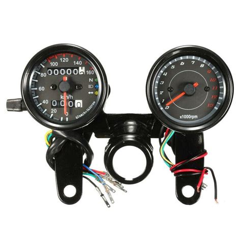 Universal Motorcycle Led Light Odometer And Tachometer Speedometer Gauge
