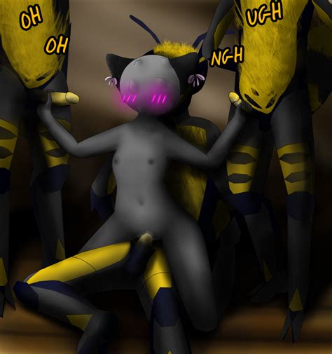 Rule 34 Bee Blush Breasts Cat Ears Female Fur Furry Genitals Grey