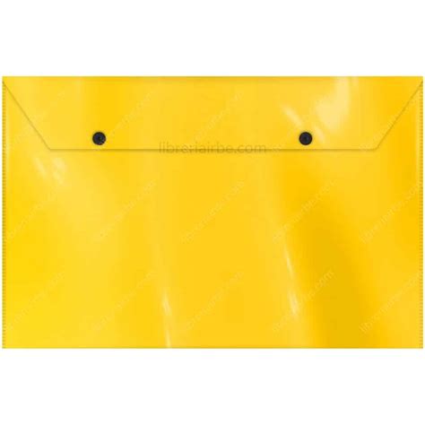 Folder Con Broches Tamaño Oficio De Plástico Amarillo Librería