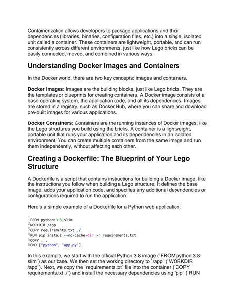 solution understanding docker through the lego analogy a comprehensive