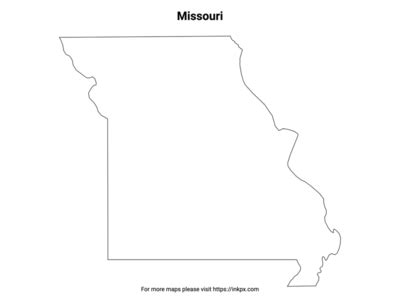 Printable Missouri State Map And Outline · Inkpx