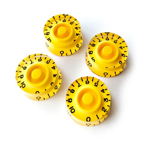 Speed Control Knobs Yellow Guitar Anatomy