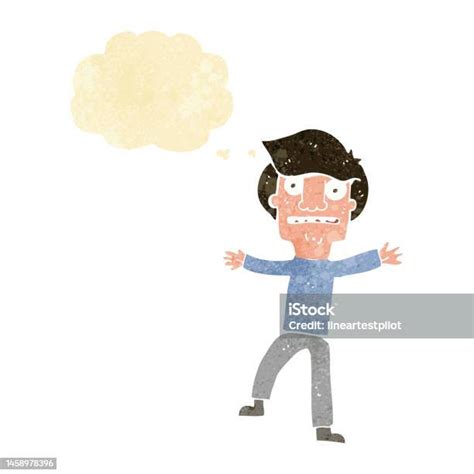 말풍선이 있는 남자아이 Panicking 만화 캐릭터 겁먹은에 대한 스톡 벡터 아트 및 기타 이미지 겁먹은 낙서 드로잉 남자 Istock