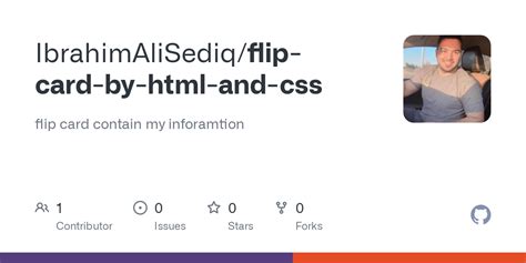 GitHub IbrahimAliSediq Flip Card By Html And Css Flip Card Contain My Inforamtion
