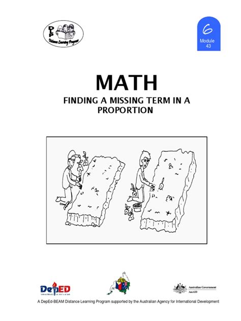 Math 6 Dlp 43 Finding A Missing Term In A Proportion Pdf Ratio Mathematical Objects