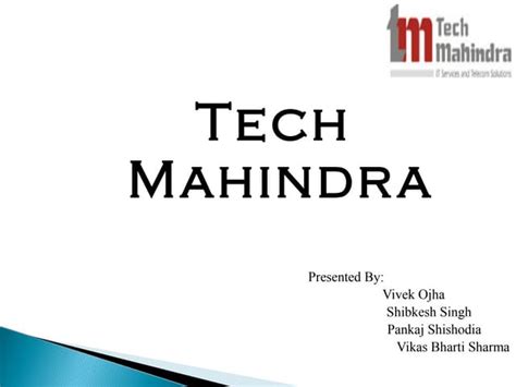Tech Mahindra Ppt Telecommunications Industry Industries