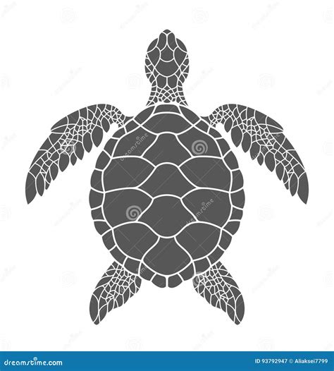 Sea Turtle Stock Vector Illustration Of Symbol Swimming 93792947