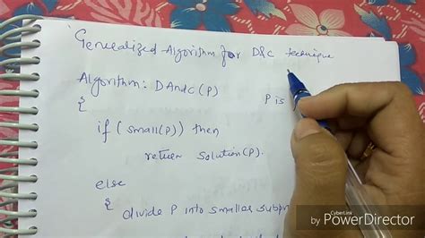 Divide And Conquer Algorithm Designing Technique Lecture16ada Youtube