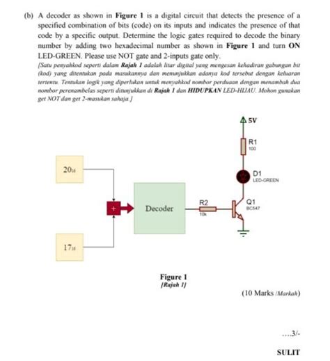 Solved B A Decoder As Shown In Figure Is A Digital Chegg