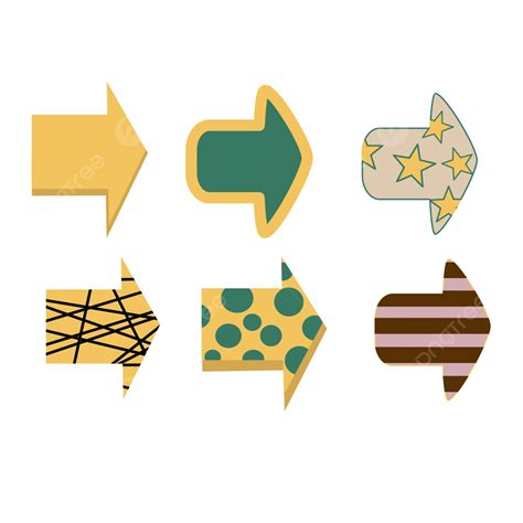 Cute Arrow Sign Design Collection Set Vector Arrow Sign Cute Png And