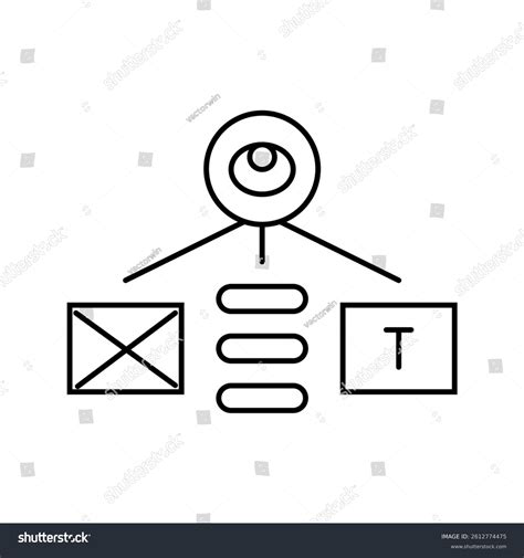 Visual Hierarchy Ux Ui Design Line Stock Vector Royalty Free