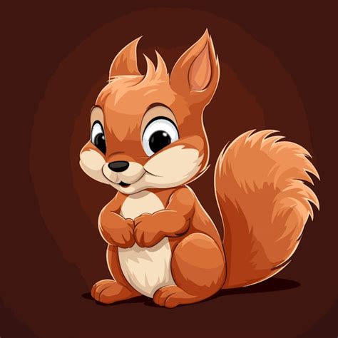 Premium Vector Squirrel Vector On White Background