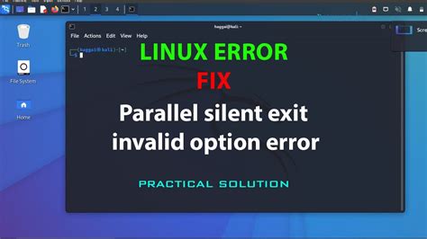 Linux Error Fix Parallel Invalid Option Youtube