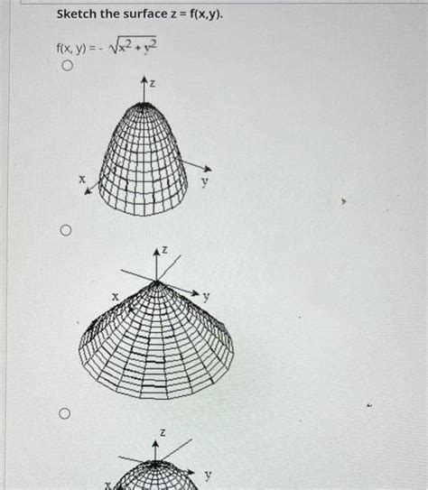 Solved Sketch The Surface Z F X Y F X Y X2 Y2 Chegg Com