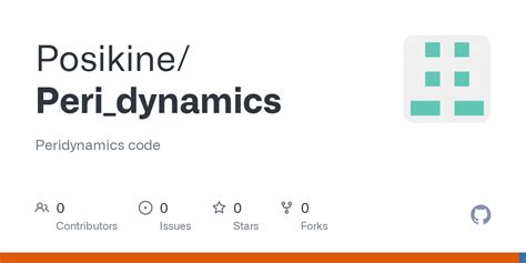Github Posikineperidynamics Peridynamics Code