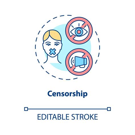 Censorship Concept Icon Public Communication Limitation Abstract Idea