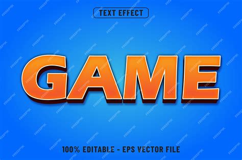Premium Vector Game 3d Text Effect Design