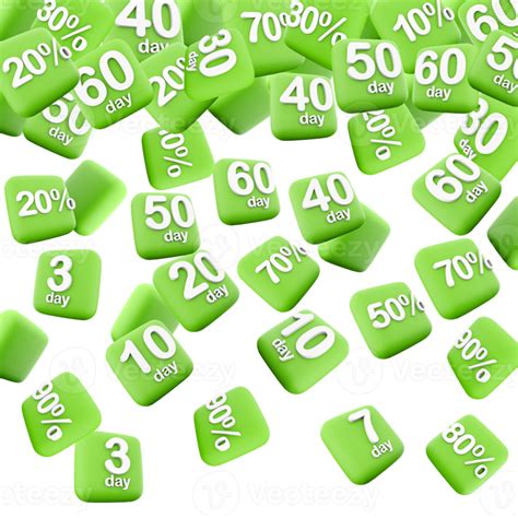 3d Rendering 50 Percent Different Positions Icon Set 3d Render