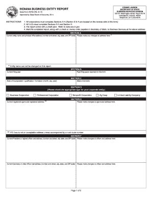 Business Entity Report Fill And Sign Printable Template Online