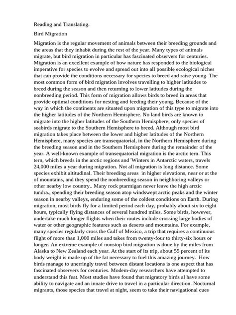 Bird Migration Pdf Bird Migration Birds